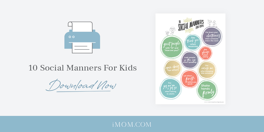 10 Social Manners for Kids - iMOM