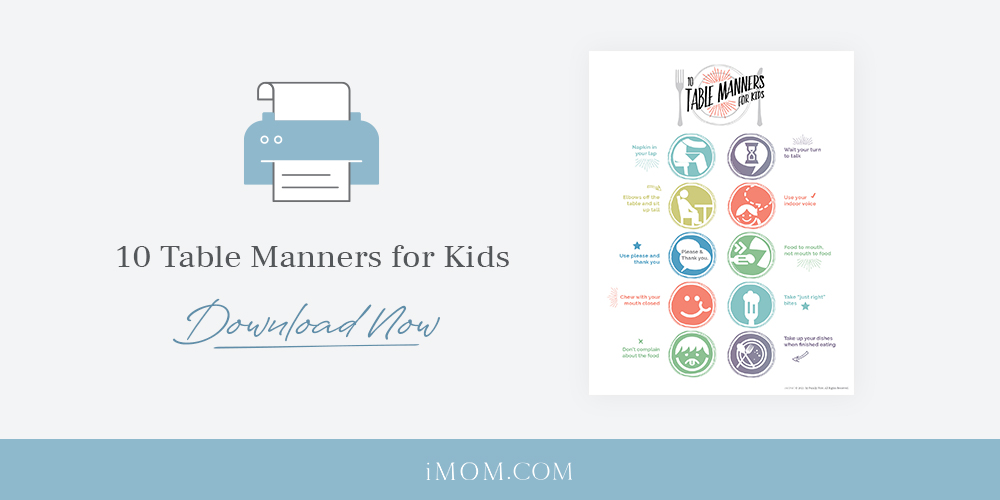 10 Table Manners for Kids - iMOM