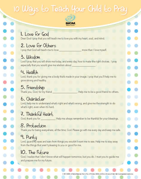 10 Ways to Teach Your Child to Pray - iMom