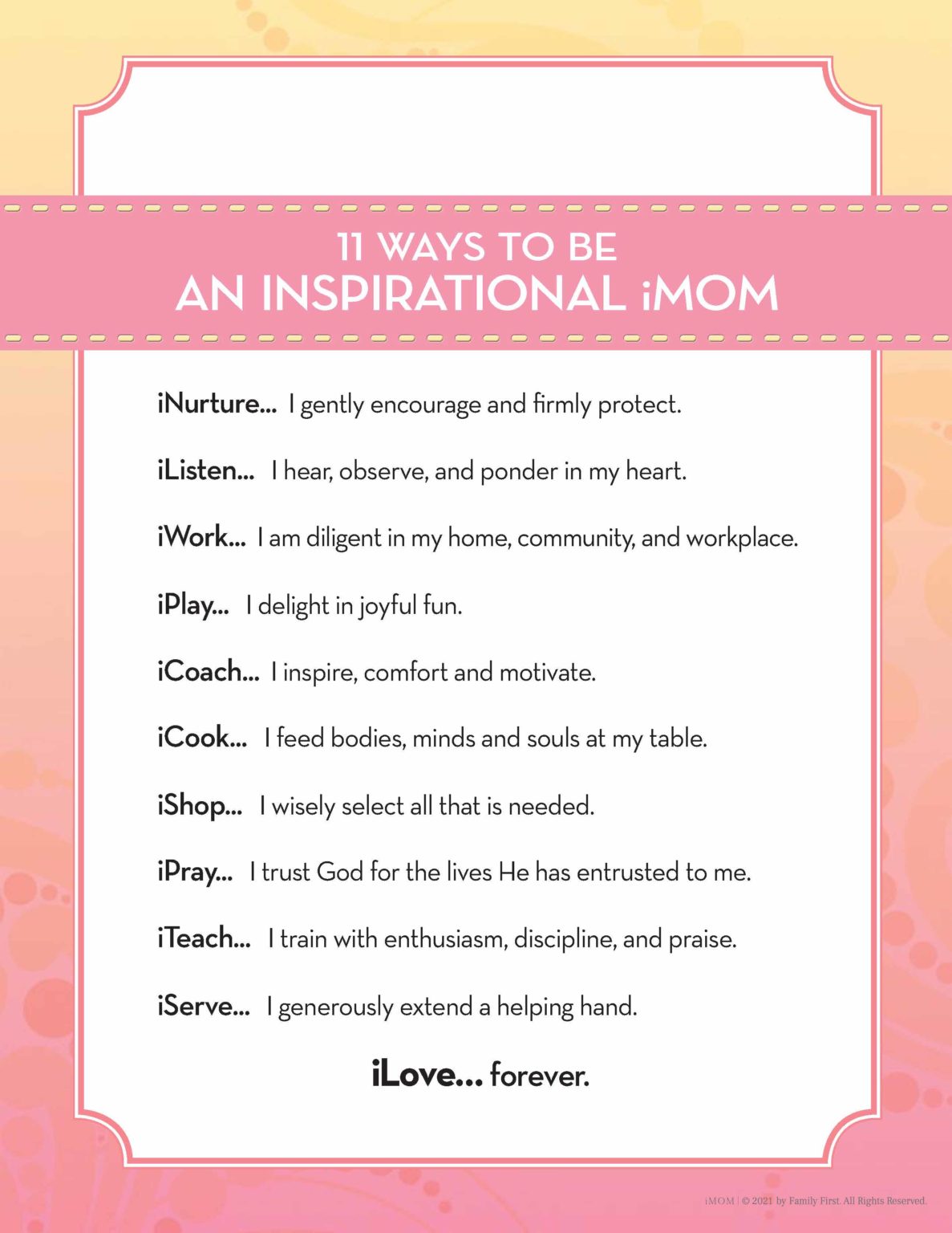 All About Mom Conversation Starters - iMOM