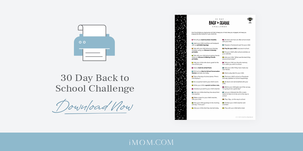 2025 30-Day Back to School Challenge - iMOM