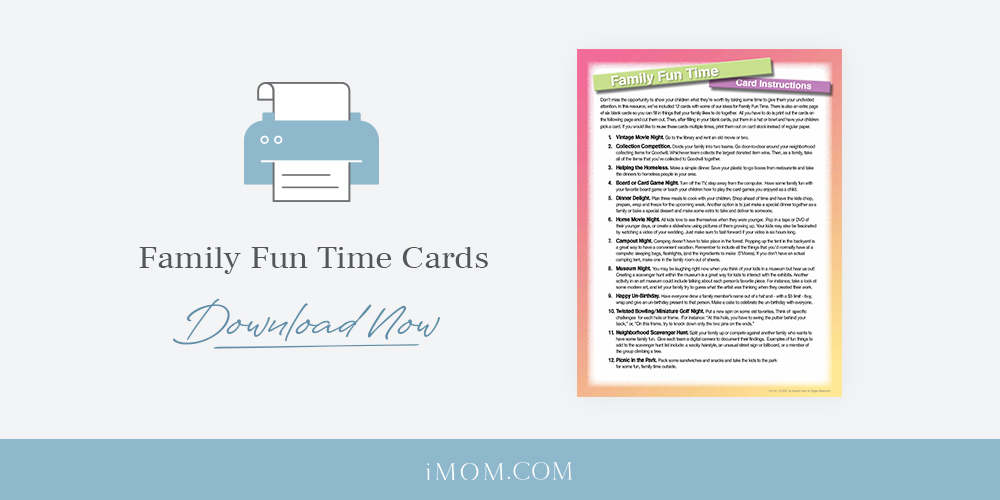 Family Fun Time Cards - iMOM