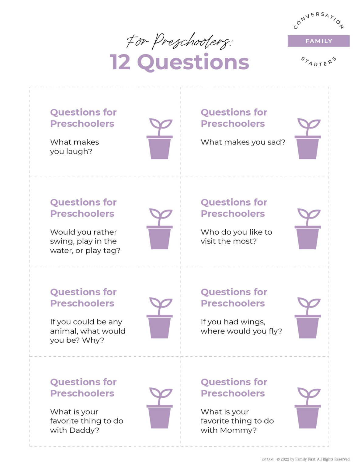 1000+ Great Conversation Starters for Families - iMOM
