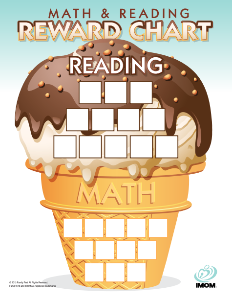 Math and Reading Reward Chart - iMom
