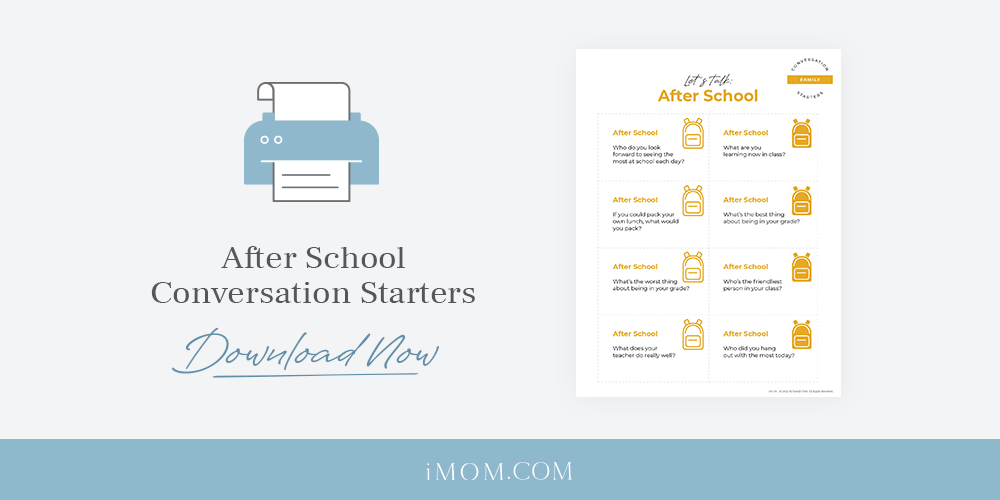 After School Conversation Starters - iMOM