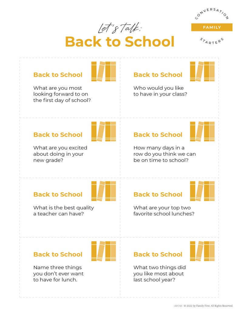 Back to School Checklist - iMOM