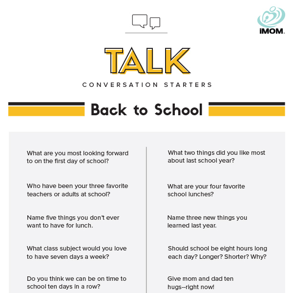 Conversation Starters Archives - Page 2 of 5 - iMom