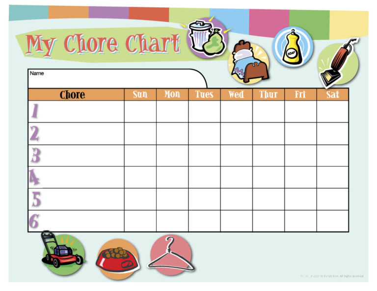 Printable Family Chore Chart - iMOM