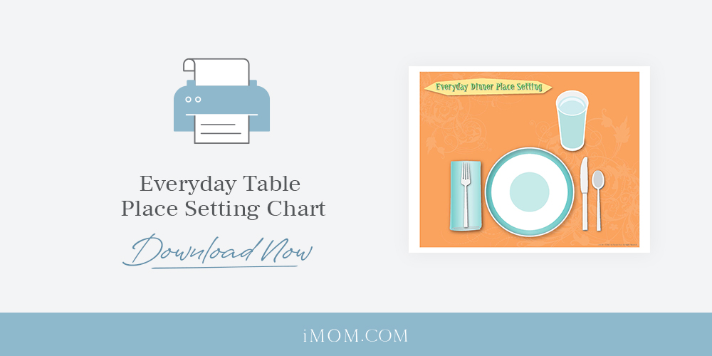 Everyday Table Place Setting Chart - iMOM