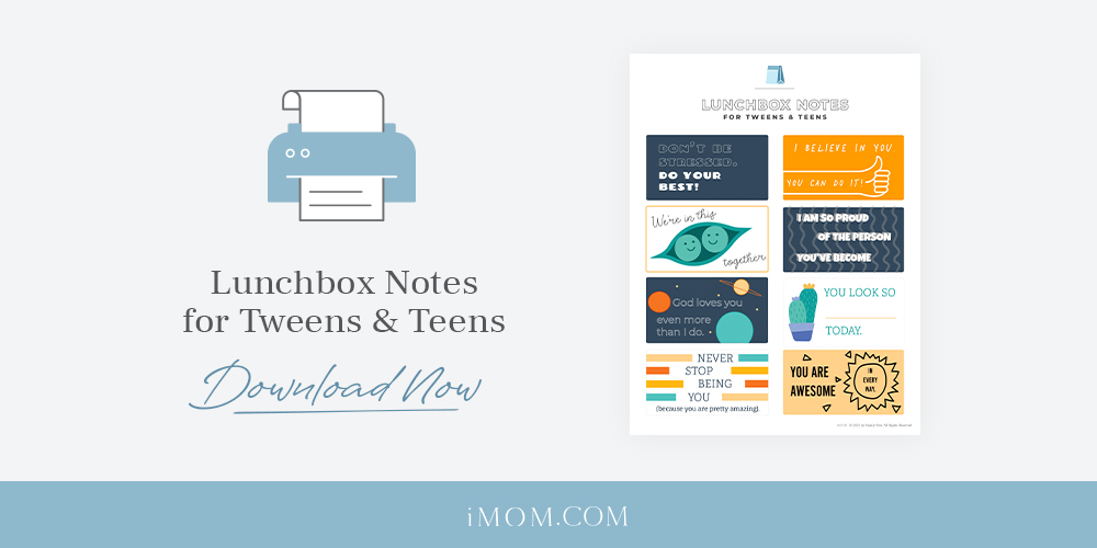 16 Free & Cute Printable Lunchbox Notes for Tweens & Teens - iMOM