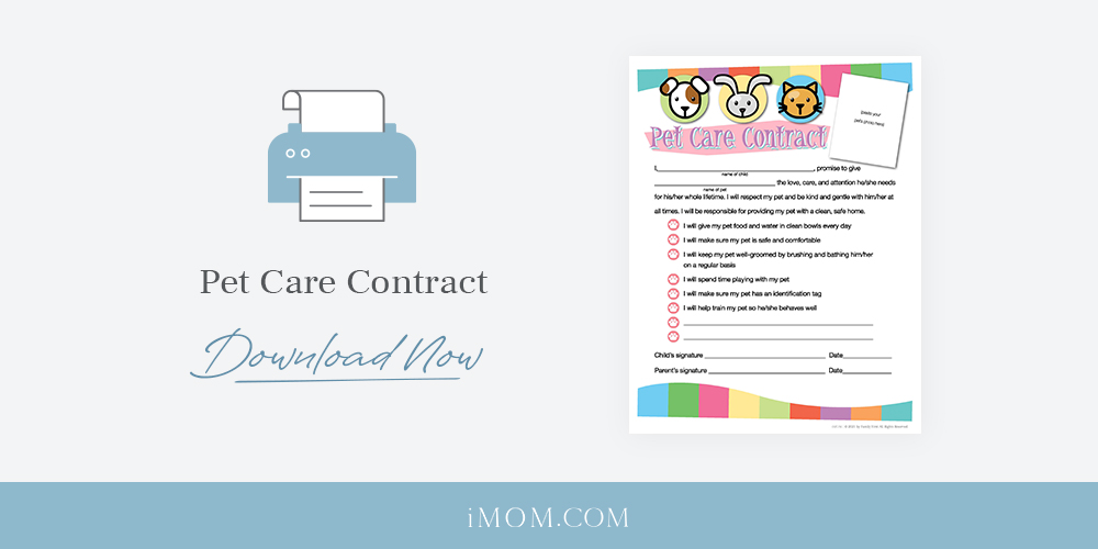 Pet Responsibility Chart - iMOM