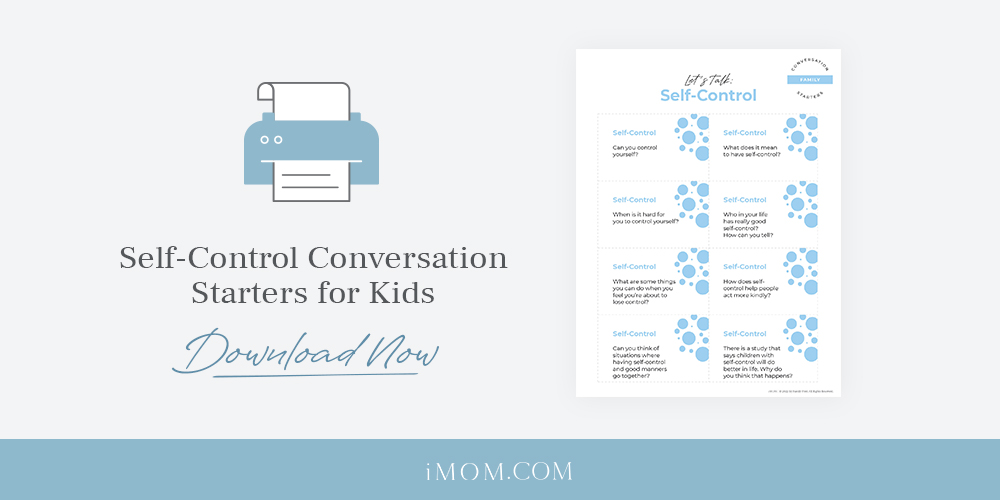 Self-Control Conversation Starters for Kids - iMOM