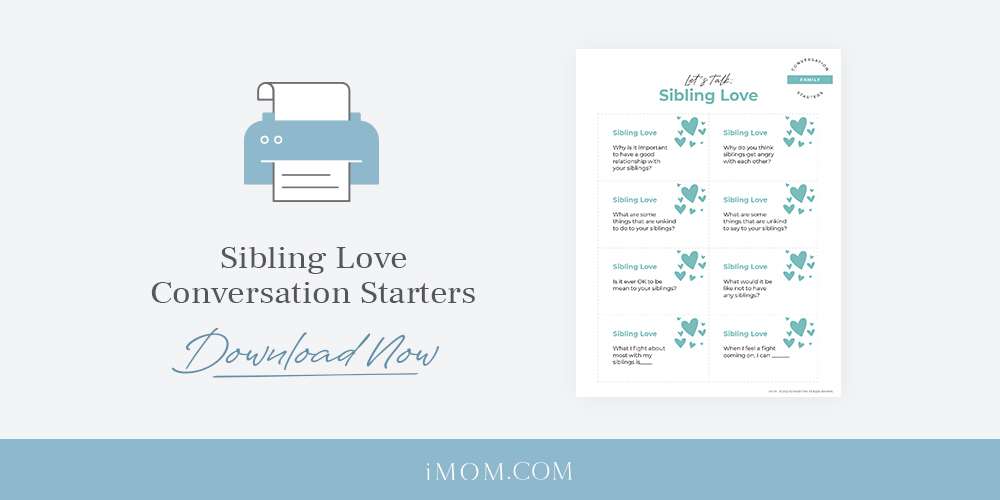Sibling Love Conversation Starters - iMOM