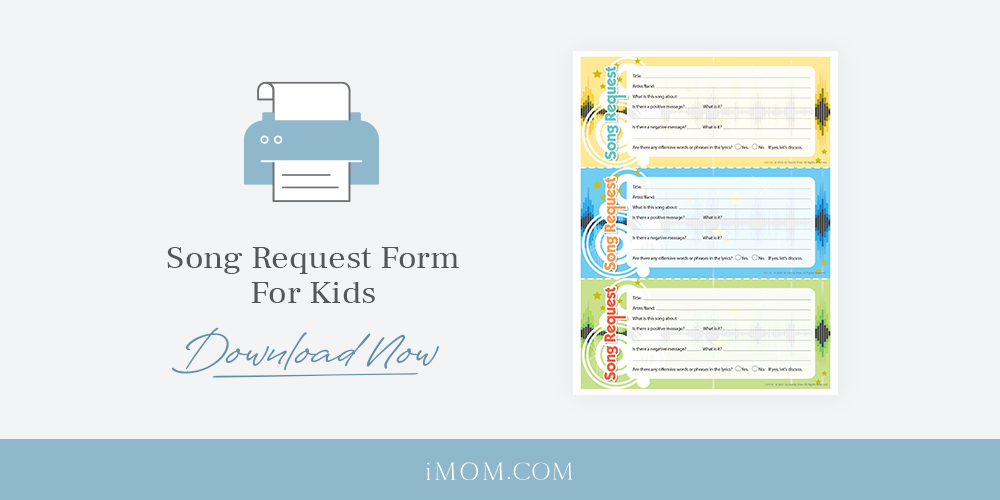 Song Request Form for Kids - iMOM