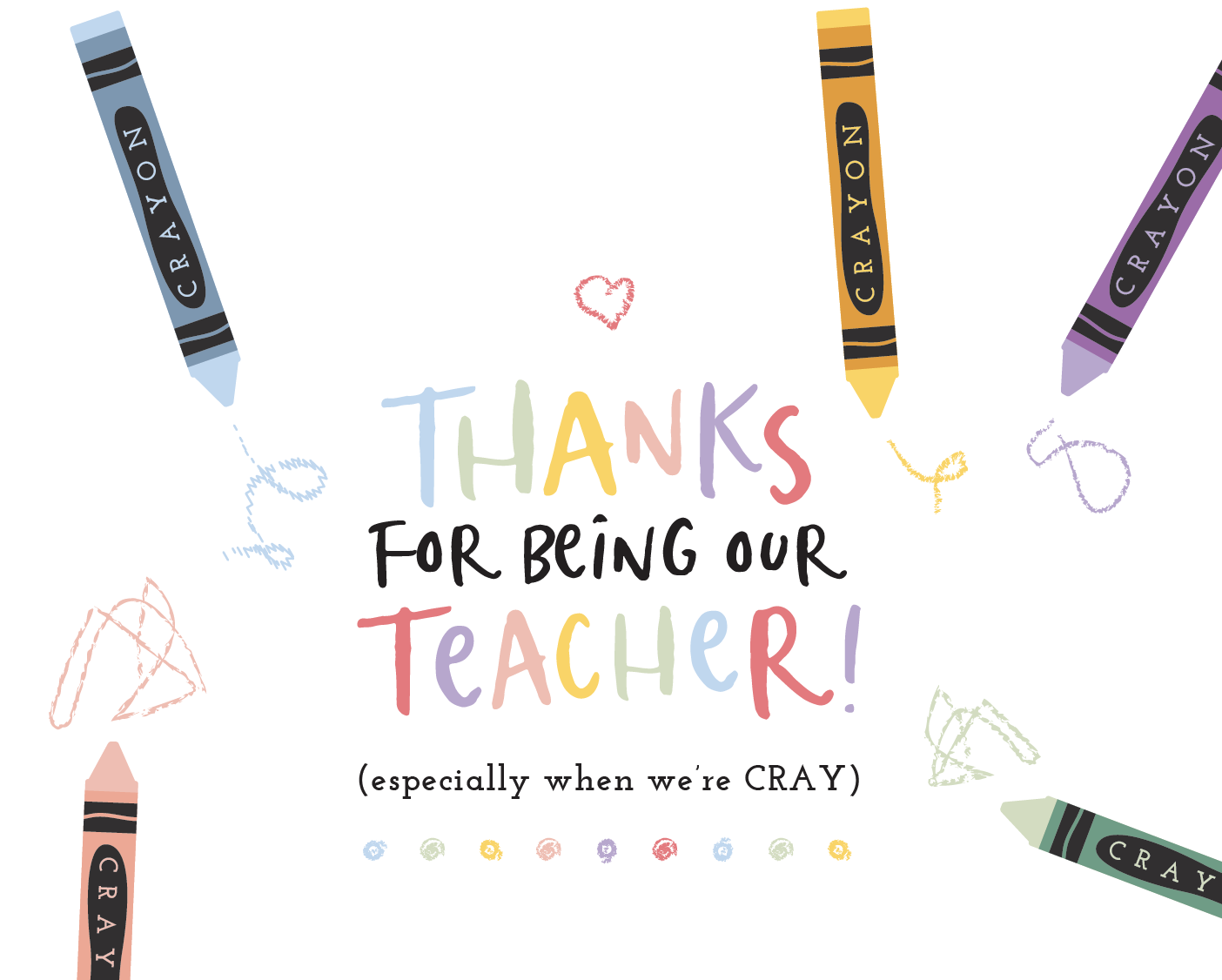 Teacher Appreciation Printable Cards