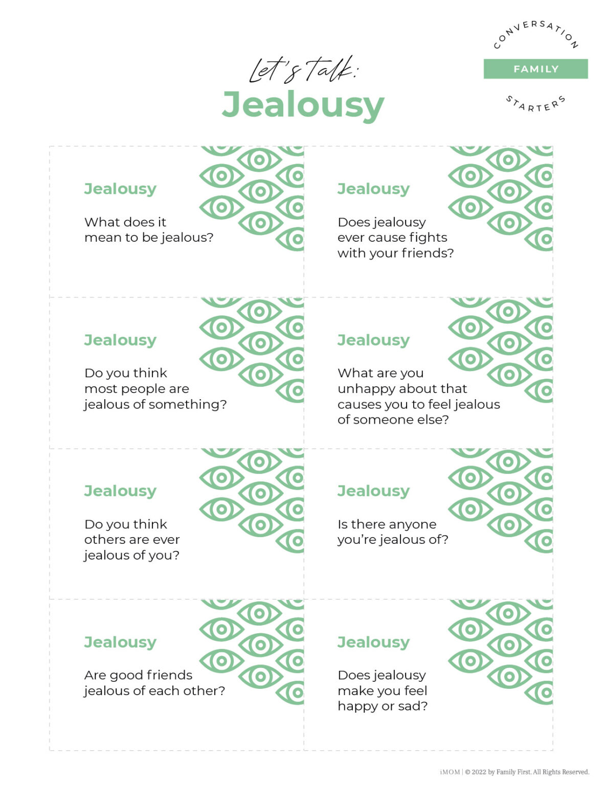 Printable Feelings Wheel for Kids and Adults - iMOM