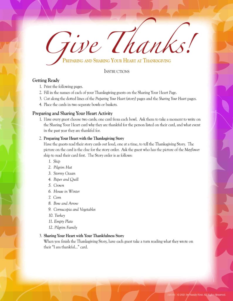 Thanksgiving Scavenger Hunt for Kids (Free Printable) - iMOM