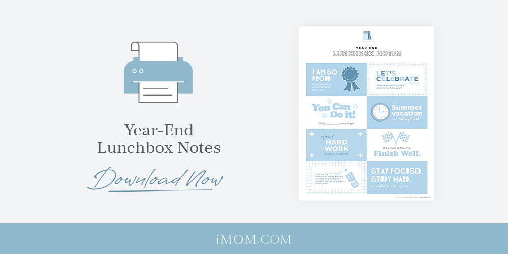 Year-End Encouraging Lunchbox Notes for Kids - iMOM