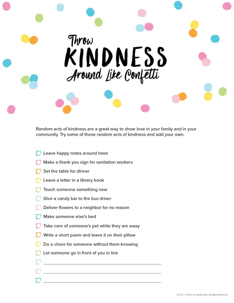 Good Character Traits Printable: Teaching Kids Kindness - iMOM