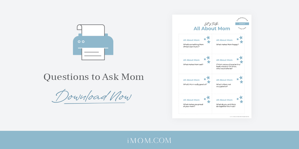 All About Mom Conversation Starters - iMOM