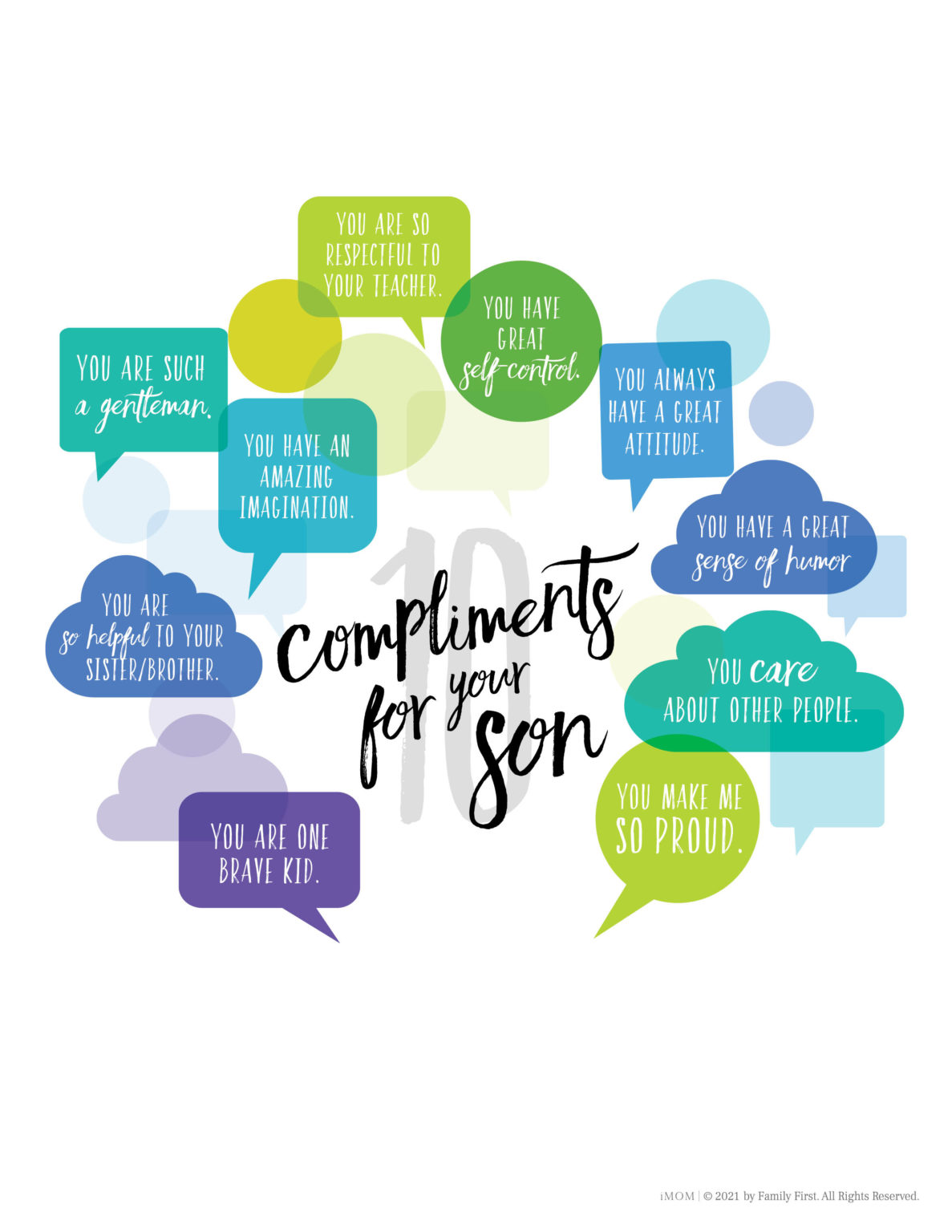 99 Compliments for Kids Printable - iMOM