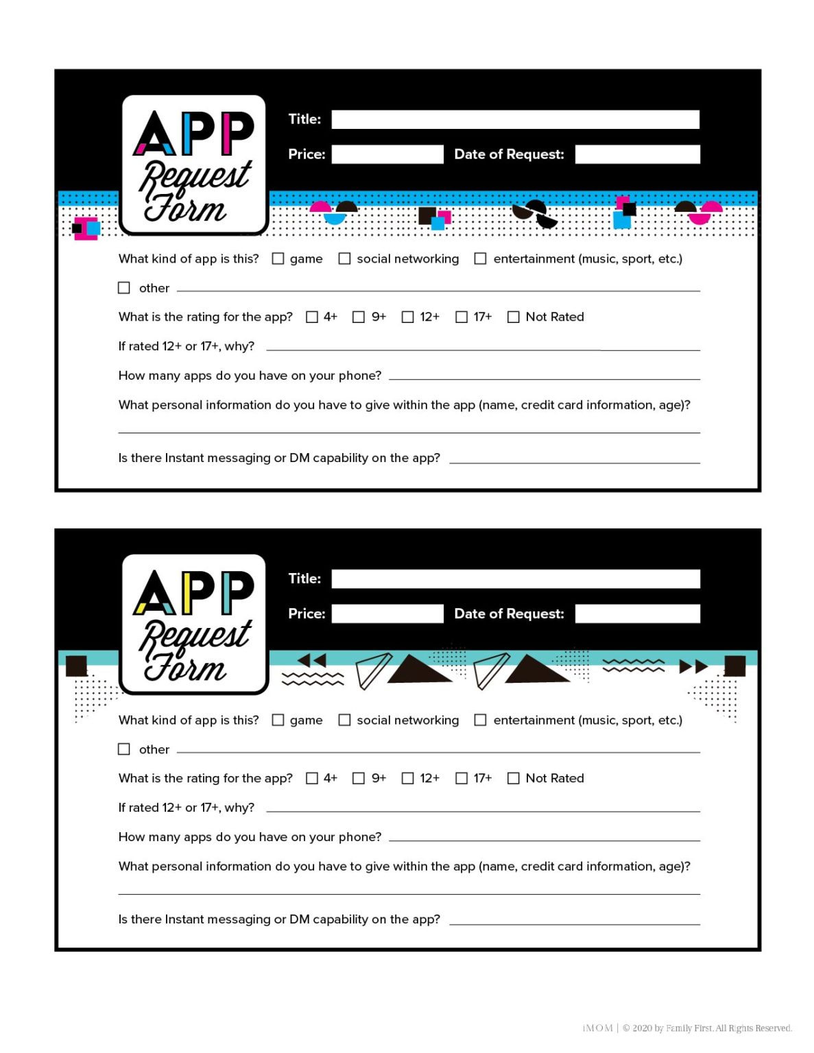 Song Request Form for Kids - iMOM