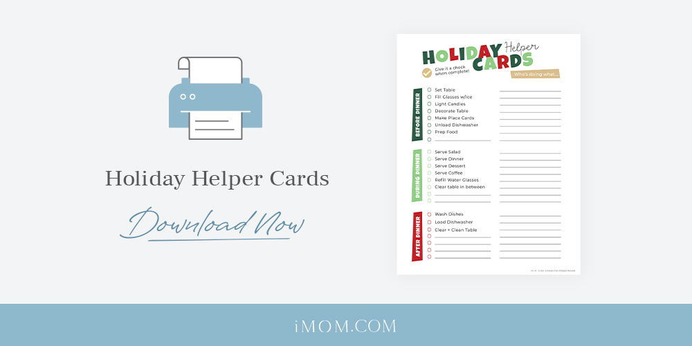 Holiday Helper Cards - iMOM