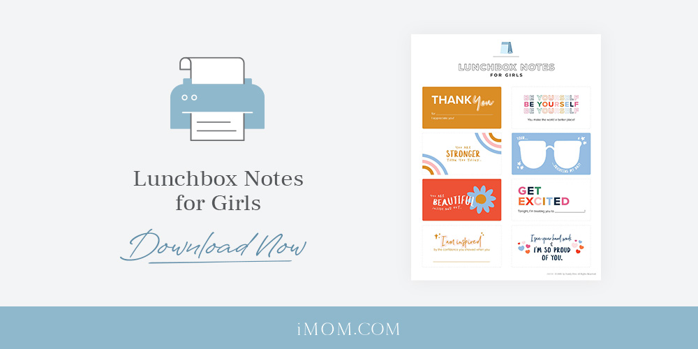 8 Free & Cute Printable Lunchbox Notes for Girls - iMOM