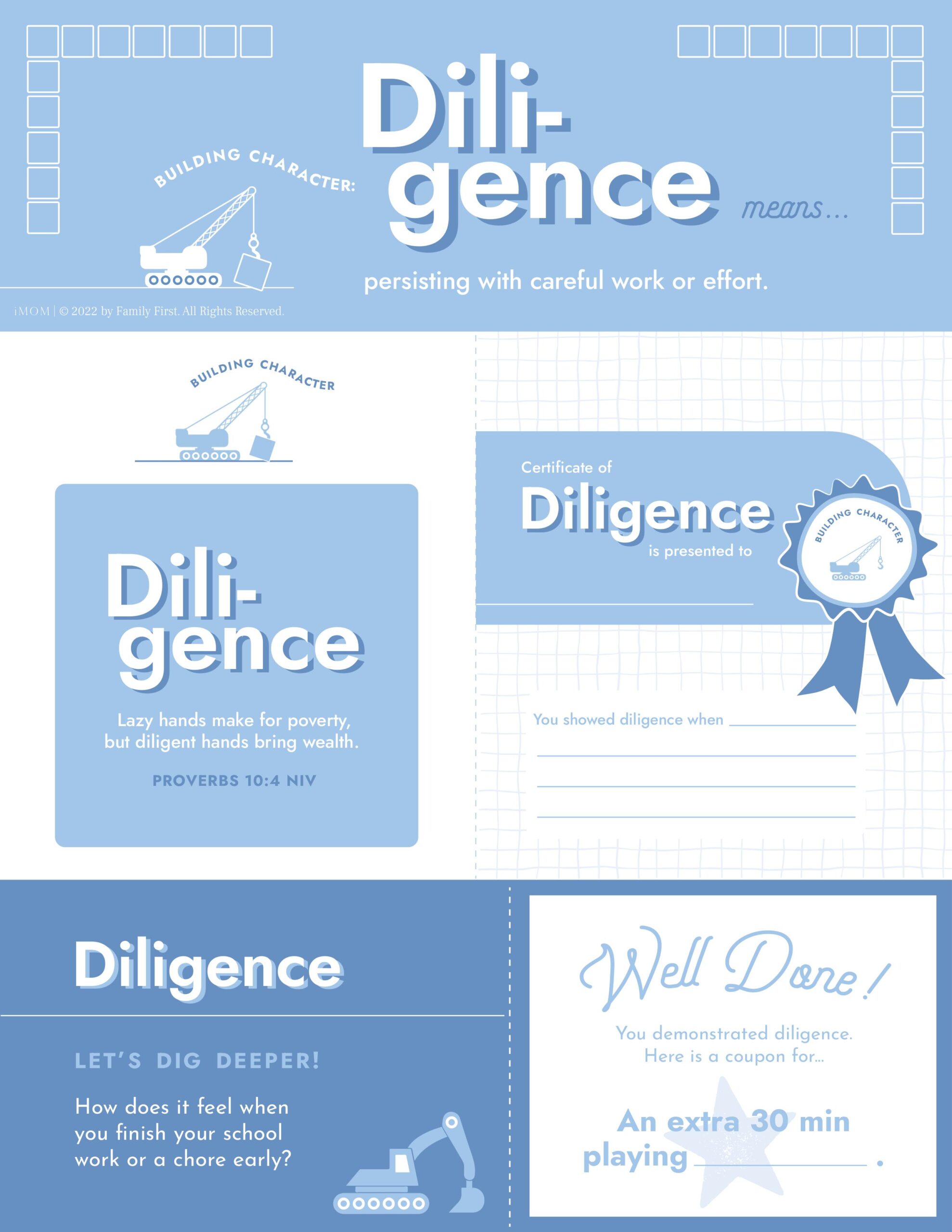 Good Character Traits: Diligence for Kids - iMOM