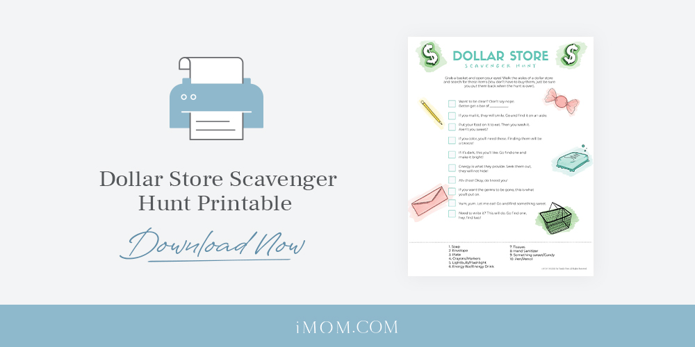 Free Dollar Store Scavenger Hunt Printable - iMOM