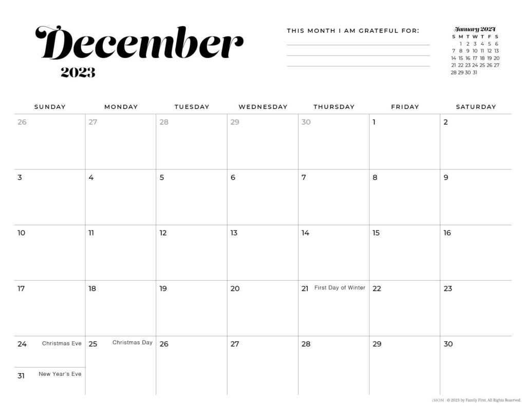 2024 Foodie Printable Calendars for Moms - iMOM