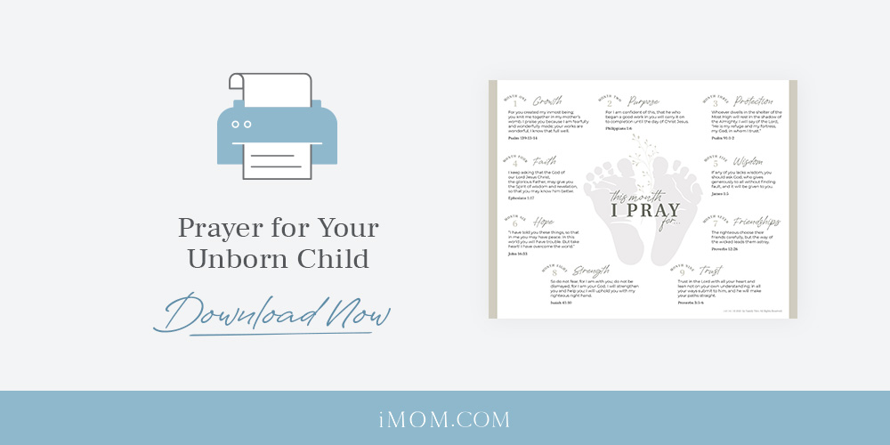 Prayer for Your Unborn Baby - A Sweet Printable for Moms-to-Be!- iMOM