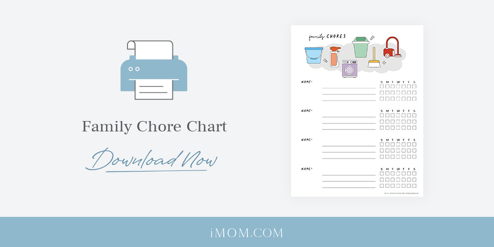 Printable Family Chore Chart - iMOM