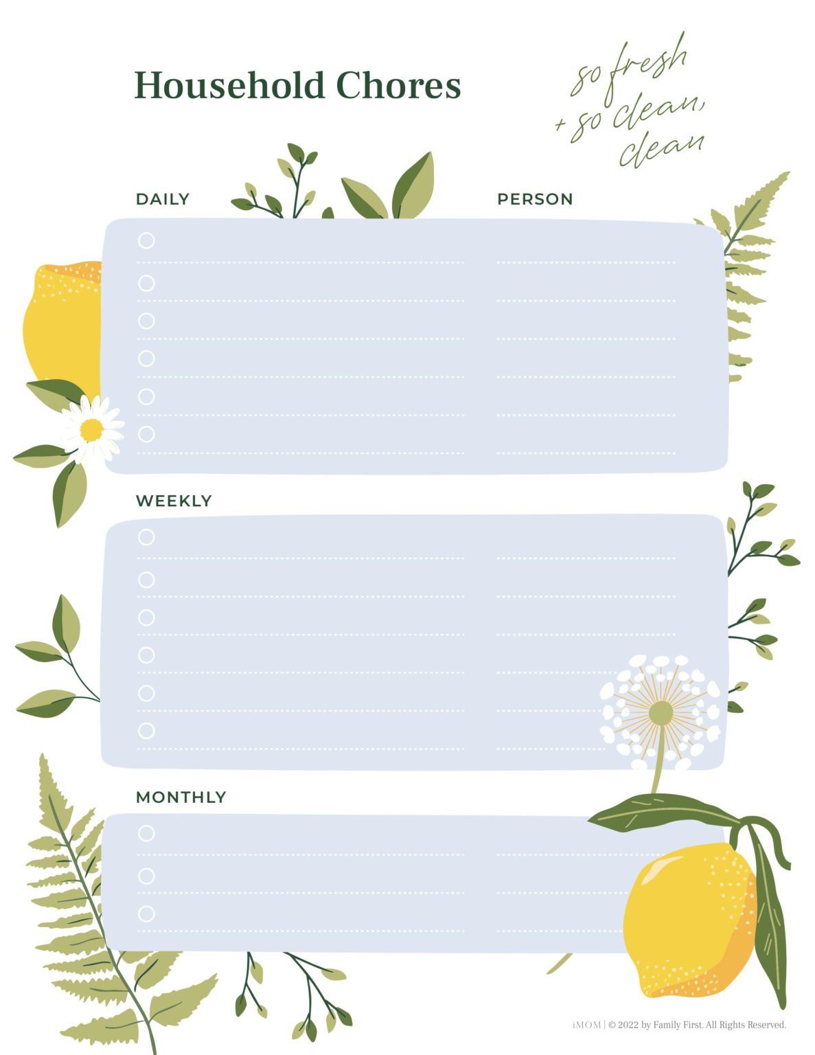 Simple Chore Chart - iMOM